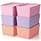 Amazon.com - Menkxi Storage Bins with Lids Colorful Plastic Storage ...