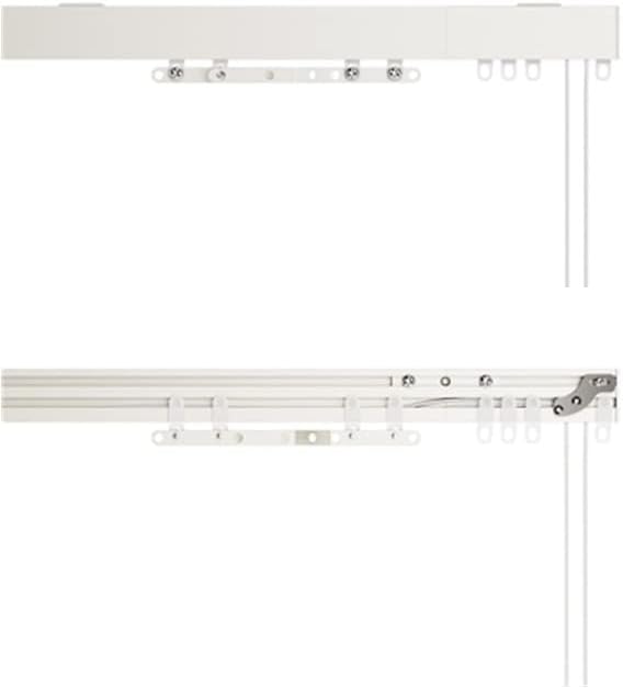 Aluminium Bendable CONTOUR Corded Curtain Track Set with Overlap Arms ...