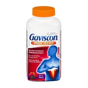 Amazon.com: GAVISCON MAX Relief Acid Reflux & Heartburn, 50 chewable ...