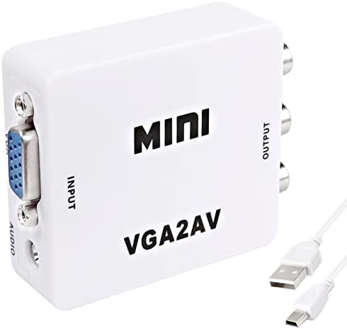 XMSJSIY VGA zu AV RCA Composite Konverter Adapter Box mit USB ...