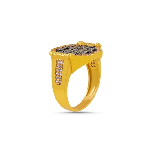 Chhatrapati Shivaji Maharaj Gold Plated Bhagwa Rajmudra Finger Ring For ...