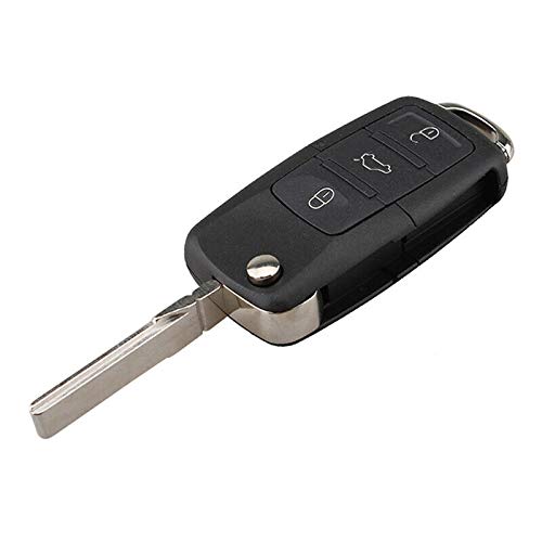 WHIZZO Car 433MHz 3 Buttons Flip Uncut Remote Key Case Fob with ID48 ...