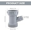 Amazon.com: Kitchen Sink Drain Pipe Adapter Wye, 45mm 3 Way Y-Shaped ...