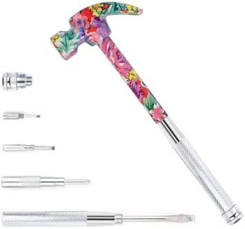 Home-X 6-in-1 Floral Hammer – Multifunctional Hammer with Screwdrivers ...