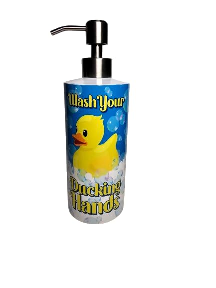 Amazon.com: WASH YOUR DUCKING HANDS Stainless Steel Soap Dispenser with ...