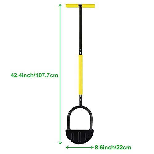 LOLYSIC Lawn Edger, Heavy Duty Half Moon Lawn Edging Tool, Saw Tooth ...