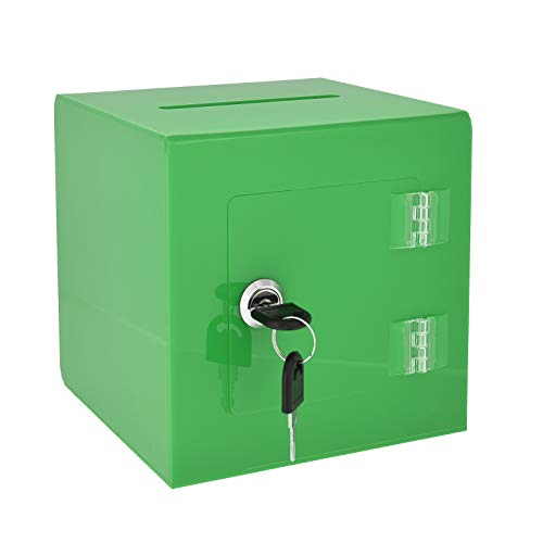 AdirOffice 6" x 6'' Acrylic Ballot Box Donation Box with Easy Open Rear ...