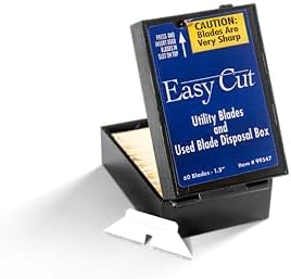 Easy Box Cutter Blades - 60-Count, Heavy Duty Carbon Steel, Long ...