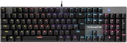 Teclado Gamer Mecânico Switch Azul com Fio RGB LED Teclas Anti-Ghosting ...