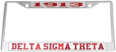 Amazon.com: Delta Sigma Theta (DST) Chrome Acrylic License Plate Frame ...