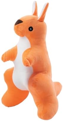 Buy KIBBO Soft Plush Kangaroo Toy for Dogs and Cats Neon Red 24 CM ...