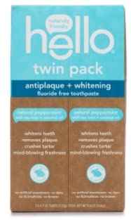 Amazon.com : Hello Antiplaque and Whitening Fluoride Free Toothpaste ...