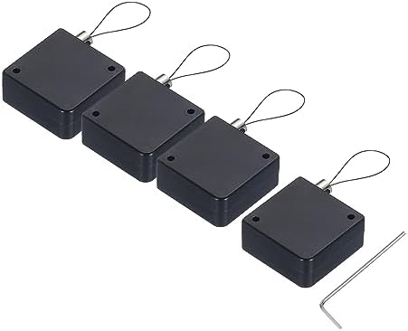 MECCANIXITY Retractable Cable Lock with Double-Sided Adhesive Remote ...