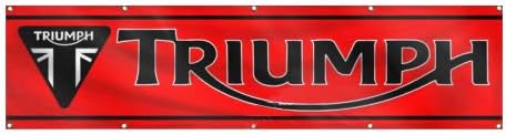 Amazon.com : Dimike Triumph Flag 2x8Ft Motorcycle Racing Banner : Patio ...