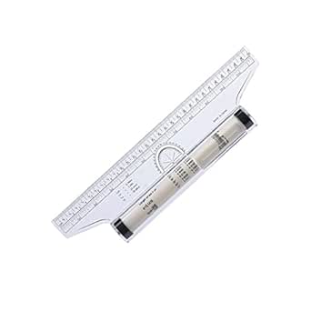 BDHI 12 Inch Multipurpose Measuring Ruler - Drawing Parallel Ruler for ...