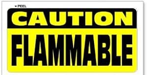 Amazon.com - Pack of 2-3'' Stickers - Caution Flammable - Laminated ...