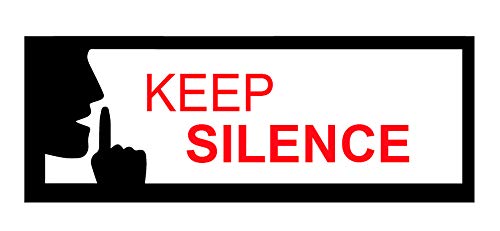 SIGN EVER Keep Silence Sign Board With Double side adhesive tape-Vinyl ...