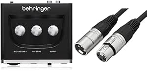 BEHRINGER Audio Interface 1x XLR/TRS 1x 1/4" 2X RCA USB, Black 1 ...