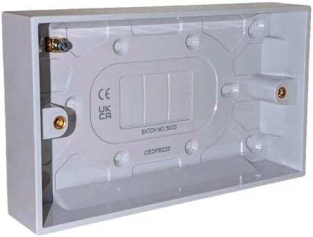 Double Patress Box 25mm – Surface Mount Electrical Back Box for Double ...