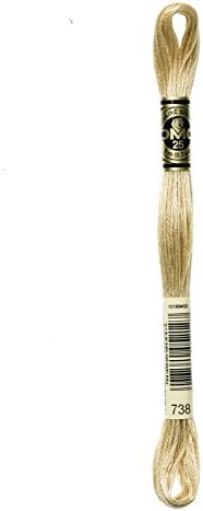 Amazon.com: DMC 117-738 Six Strand Embroidery Cotton Floss, Very Light ...