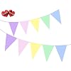 Pastel Rainbow coloured Bunting Banner 15 Flags For Guaranteed Stylish ...