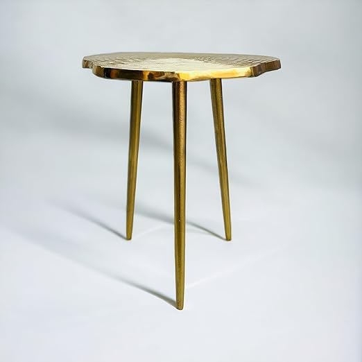 AMC DECORATIVES Beautiful Gold Side & Center Tables/Round Shape/Bed ...