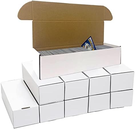 Amazon.com: Serwrsw 25 Pack Trading Card Storage Boxes 14x4x3, White ...