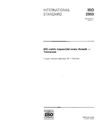 ISO 2903:1993, ISO metric trapezoidal screw threads - Tolerances | Amazon.com.br