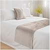 Amazon.com: Modern Light Luxury Hotel Bed Scarf for King Size Bed Solid ...