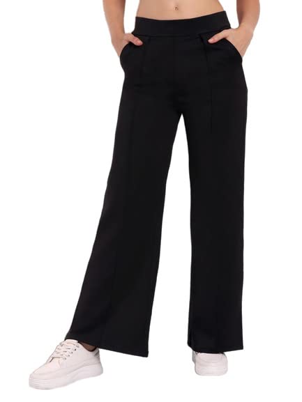 Buy Broadstar Women Black| High-Rise | Wide Leg | Loose Fit | Super ...