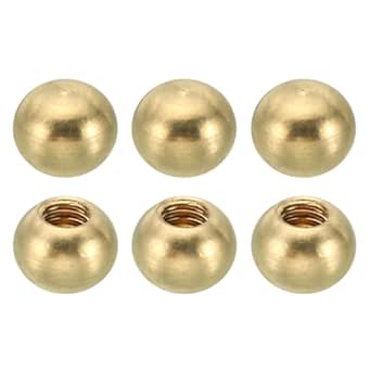 Amazon.com: PATIKIL 6pcs M3 x 6mm Ball Thread Cap Nuts Knob, Brass Gold ...