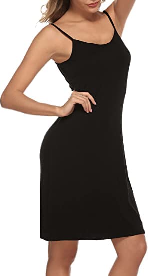 Buy Fshway Full Slip for Women Under Dress Spaghetti Knee Length Slips ...