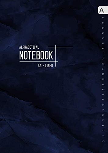 Amazon.com: Alphabetical Notebook A4: Large Lined-Journal Organizer ...