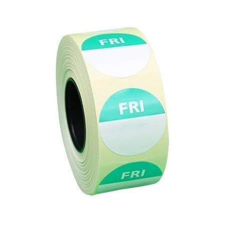 We Can Source It Ltd - Day Dots Food Labels Saturday (Orange) - 1 Roll ...