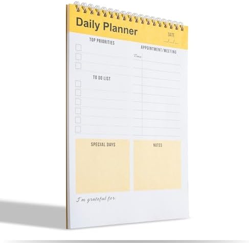 Amazon.com : Daily Planner, To Do List Notepad, Spiral Notebook ...