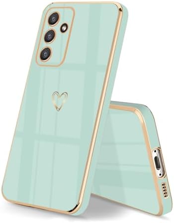 HopMore Silicone Case for Samsung Galaxy A55 5G Case, Cute Heart Pattern Designed Soft Slim Thin ...