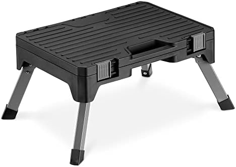 Navaris Portable Storage Step Stool - Folding One Step Tool Box - 24.3 ...