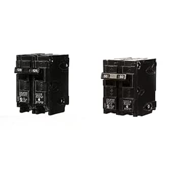 Q2125 125-Amp Double Pole Type QP Circuit Breaker & Q250 50-Amp Double ...