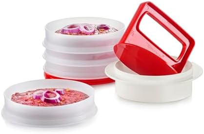 Amazon.com: Tupperware Hamburger Press and 4-Container Set, Dishwasher ...
