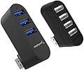 Amazon.com: SABRENT Premium 3 Port Aluminum Mini USB 3.0 Hub [90°/180 ...
