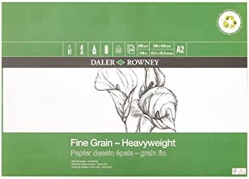Daler-Rowney Fine Grain Lightly Textured 120gsm A4 Drawing Paper Pad ...