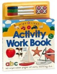 Wipe Clean Activity Work Book [With 3 Dry Erase Markers and Cloth ...