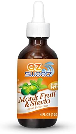 Amazon.com: EZ-Sweetz Stevia & Monk Fruit (1.36oz - Liquid Sweetener 300 Servings/Bottle ...