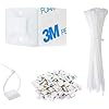 Amazon.com: Strong Back-Glue Self Adhesive Cable Zip Tie Mounts Kit ...