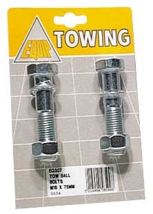 Tow Ball Bolts M16 75mm Long High Tensile With Shakeproof Washers ...
