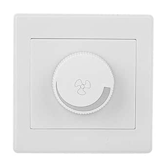 Rotary Speed Control Switch ABS White Wall Panel Knob Replacement for ...