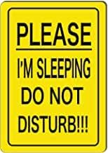 Amazon.com: Cpirust Vintage Tin Sign Decor Please I'm Sleeping Do Not ...