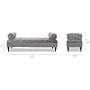 Amazon.com - Jennifer Taylor Home Lewis Bench, Opal Grey - Table Benches