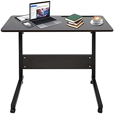 Modern Wooden Laptop Table, 71.5-91cm Height Adjustable & Movable ...