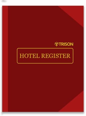 TRISON Hotel Register 200 Pages | Record Register | Guest Book | 120 GSM | 12x18 inches | Pure ...